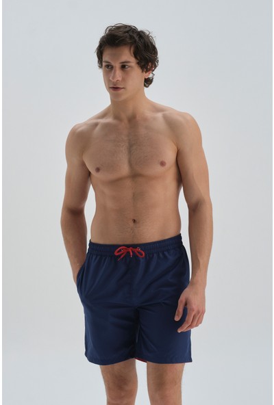 Dagi Lacivert Mıcro Orta Düz Şort