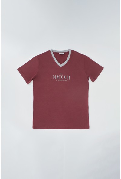 Dagi Bordo Şort Takım