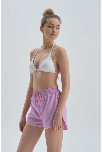 Dagi Lila Mıcro Şeritli Deniz Şortu