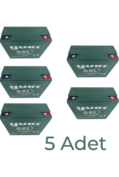 Yuki Elektirikli Motosiklet Jel Akü 12 V 20 Ah 5 Adet