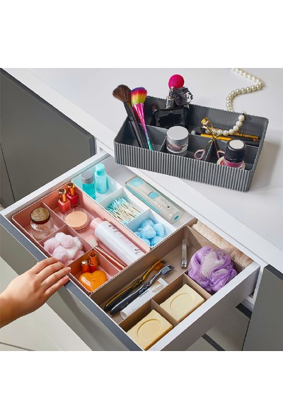 Ferhome Kat Kat 4 Bölmeli Organizer Kutu Set Makyaj Mutfak Banyo Düzenleyici Ferhome Kat Kat 4 Bölmeli Organizer Kutu Set Makyaj Mutfak Banyo Düzenleyici