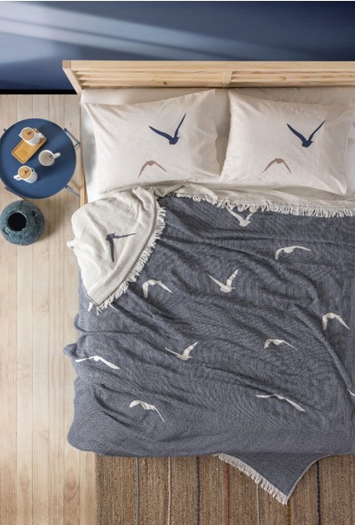 Cotton Box Easy Çift Kişilik Pike Takımı Puffin Lacivert Cotton Box Easy Çift Kişilik Pike Takımı Puffin Lacivert