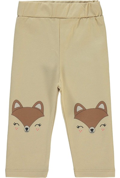 Civil Baby Kız Çocuk Tayt 6-18 Ay Sütlü Kahve