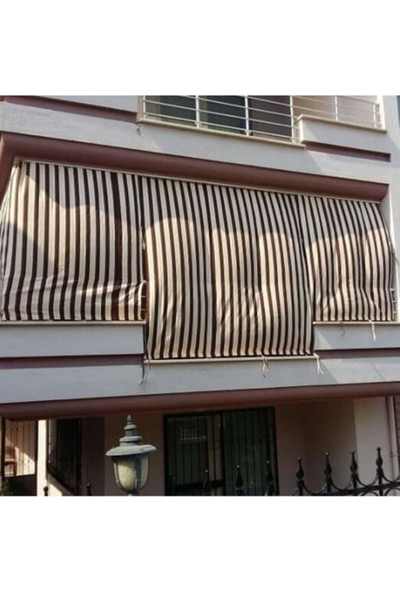Perhal Kahve Krem Çizgili 150 x 200 cm Balkon Perdesi, Balkon Çadır Brandası, Balkon Güneşlik Perhal Kahve Krem Çizgili 150 x 200 cm Balkon Perdesi, Balkon Çadır Brandası, Balkon Güneşlik