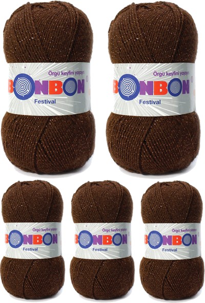 Bonbon 5 Adet Festival Simli Örgü Ipi Yünü Renk No 219 Bonbon 5 Adet Festival Simli Örgü Ipi Yünü Renk No 219