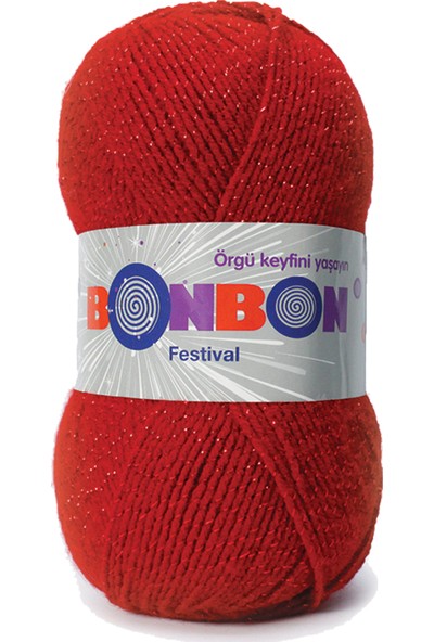 Bonbon Festival Simli Örgü Ipi Yünü Renk No 237 Bonbon Festival Simli Örgü Ipi Yünü Renk No 237