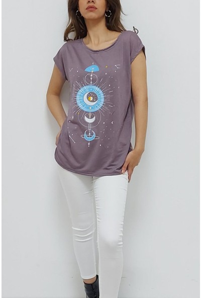 Tarhan Bera Baskılı Tişört Koyu Lila Tarhan Bera Baskılı Tişört Koyu Lila
