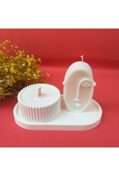 Alaçatı Art Boutique Kokulu Soya Mum Seti El Yapımı Hediyelik Dekoratif Mum 1