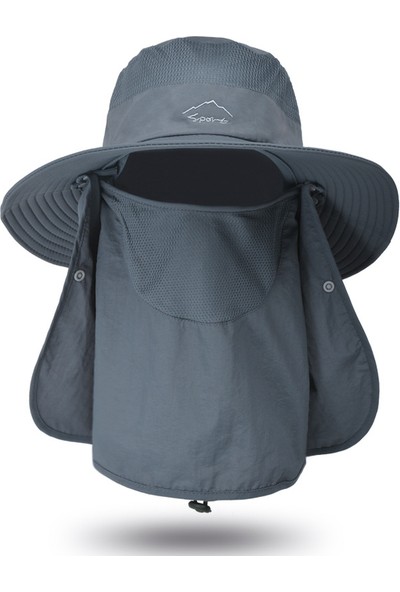 Hi Stores Erkek Güneş Şapkası - Gri (Yurt Dışından)