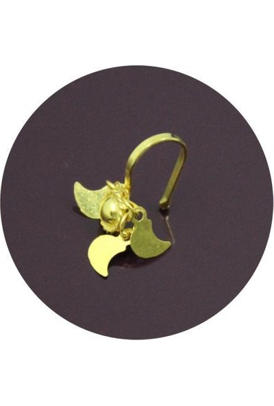 Aykat Yaldızlı Gümüş Hızma Takma Hızma Kıstırmalı Deliksiz Hızma-30