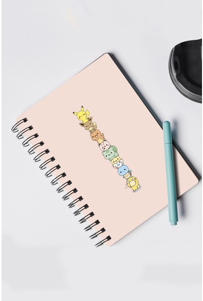 Takivis Pokemon Ahşap Kapaklı Mdf Defter