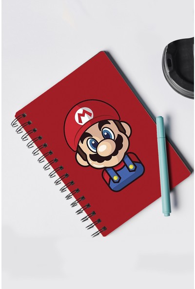 Takivis Süper Mario Ahşap Kapaklı Mdf Defter Takivis Süper Mario Ahşap Kapaklı Mdf Defter