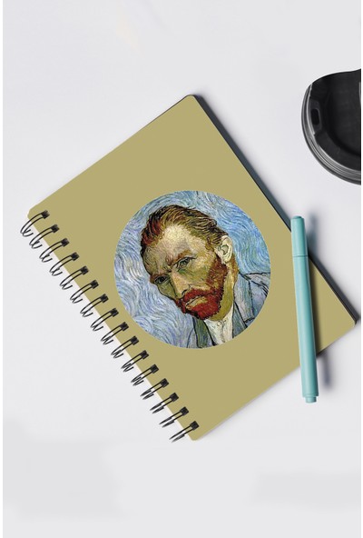 Takivis Van Gogh Ahşap Kapaklı Mdf Defter