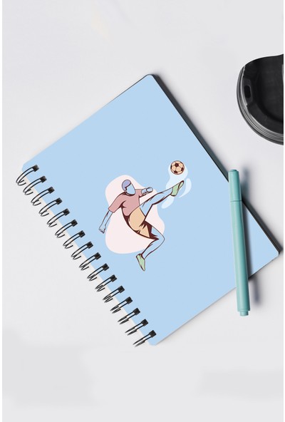 Takivis Futbol Ahşap Kapaklı Mdf Defter