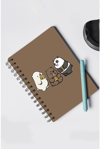 Takivis Kafadar Ayılar Ahşap Kapaklı Mdf Defter Takivis Kafadar Ayılar Ahşap Kapaklı Mdf Defter