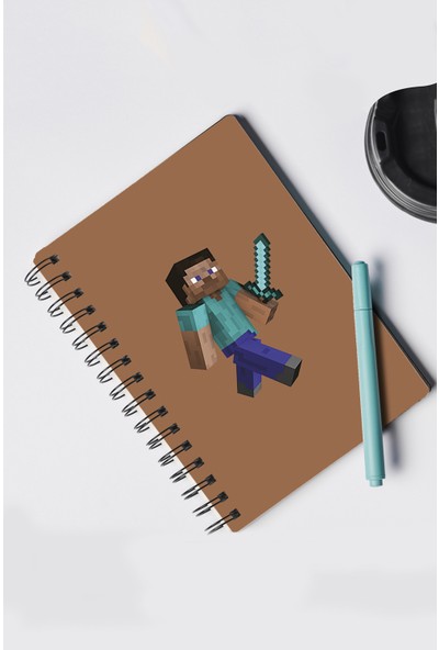 Takivis Minecraft Ahşap Kapaklı Mdf Defter Takivis Minecraft Ahşap Kapaklı Mdf Defter
