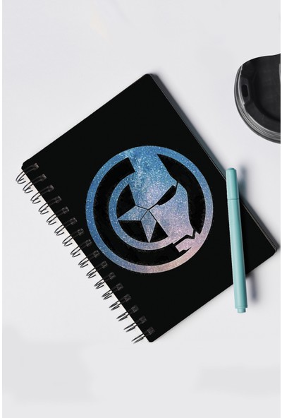 Takivis Captain America Ahşap Kapaklı Mdf Defter Takivis Captain America Ahşap Kapaklı Mdf Defter