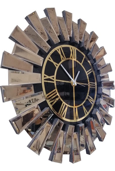 Hoka Bronz Aynalı Dekoratif Duvar Saati Hoka Bronz Aynalı Dekoratif Duvar Saati