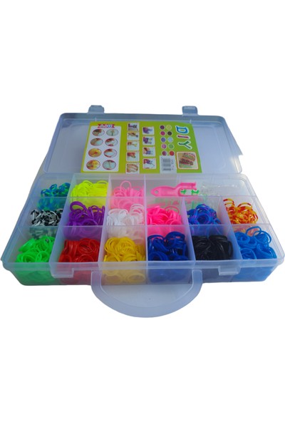 Cmk 1.900 Parça Büyük Boy Çantalı Lastik Bileklik Yapım Seti Cmk 1.900 Parça Büyük Boy Çantalı Lastik Bileklik Yapım Seti