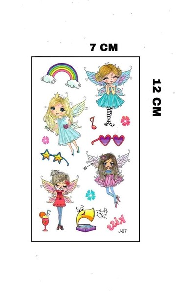 Peri Kızları Vemüzik Geçici Çocuk Dövmesi