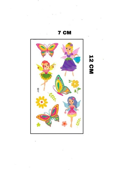 Kelebek Peri Kızı Geçici Çocuk Dövmesi Kelebek Peri Kızı Geçici Çocuk Dövmesi