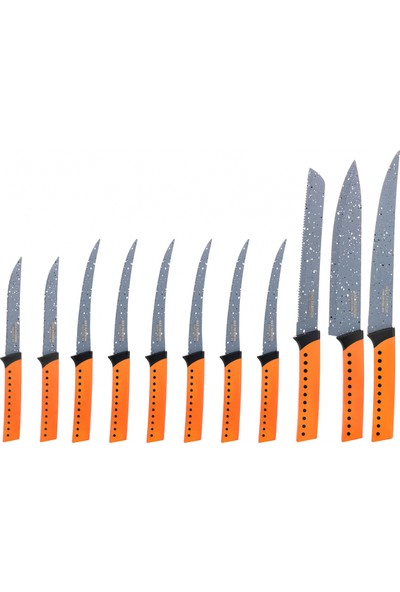 Taç Lemax 11 Parça Bıçak Seti Turuncu Taç Lemax 11 Parça Bıçak Seti Turuncu