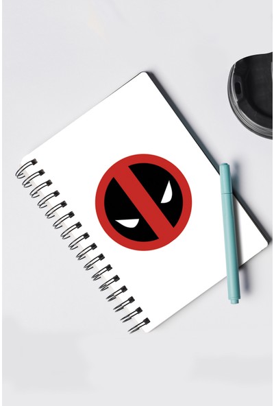 Takivis Deadpool Ahşap Kapaklı Mdf Defter