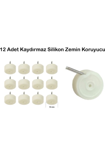 Mitterant Çivili Masa Sandalye Zemin Koruyucu Beyaz Yumuşak Mitterant Çivili Masa Sandalye Zemin Koruyucu Beyaz Yumuşak