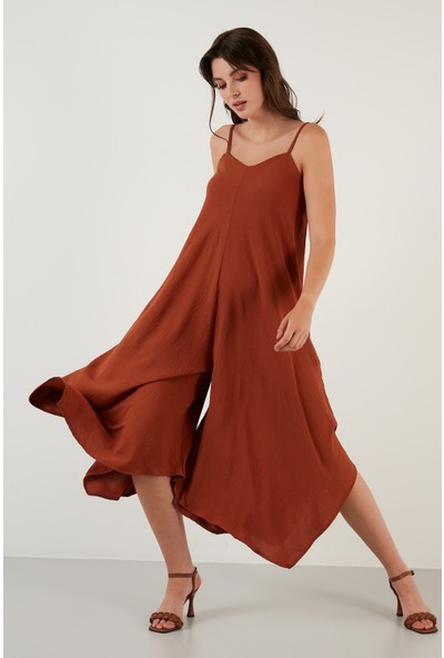 Lela Askılı Asimetrik Bol Kesim Tulum Bayan Tulum 6057106 Lela Askılı Asimetrik Bol Kesim Tulum Bayan Tulum 6057106