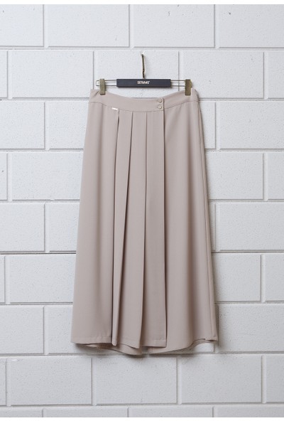 SETRMS Bej Rahat Kalıp Pantolon Etek 2226011