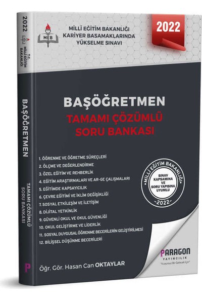 2022 Başöğretmen Çözümlü Soru Bankası Hasan Can Oktaylar