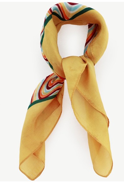 Yargıcı Retro Desen Ipek Fular