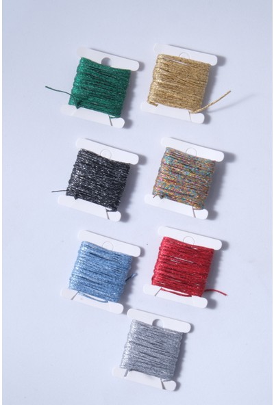 Eskişehir Hobi Sanat 3 Metre 7 Renk Simli Mumlu Dikiş İpi