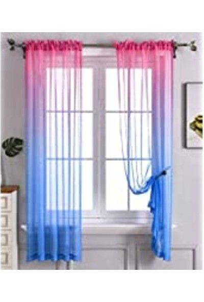 Charge Pembe Mavi Ombre Sheer Perdeler Charge Pembe Mavi Ombre Sheer Perdeler