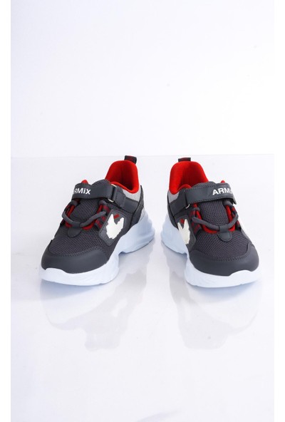 Basskan Unisex Çocuk Füme Beyaz Günlük Spor Ayakkabi Armix