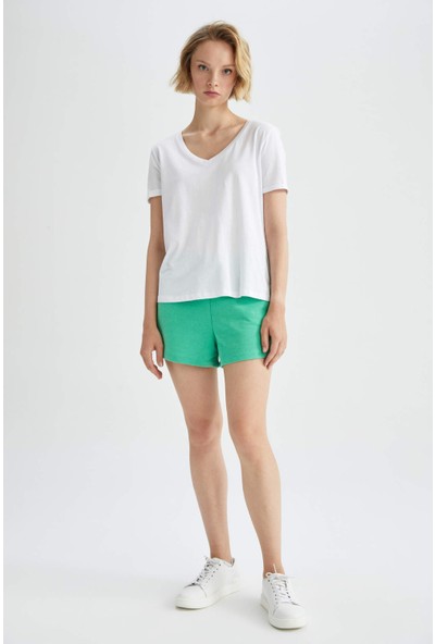 DeFacto Regular Fit Esnek Belli Kalın Kumaş ŞORT Y5641AZ22SM DeFacto Regular Fit Esnek Belli Kalın Kumaş ŞORT Y5641AZ22SM