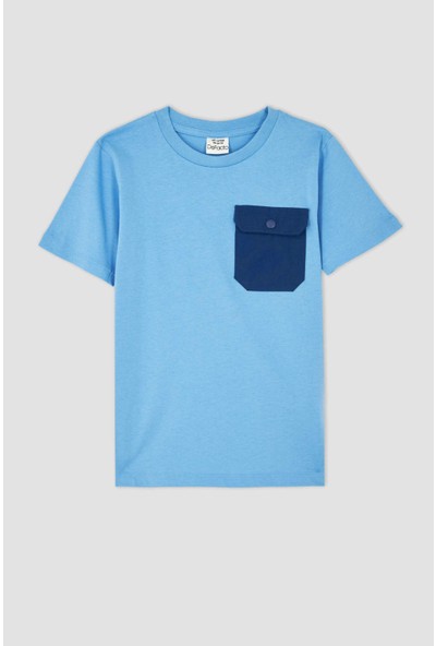 DeFacto Erkek Çocuk Regular Fit Bisiklet Yaka Kısa Kollu Tişört V0181A622HS