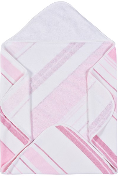 Mollia Çizgli Kız Bebek Kundak Havlu