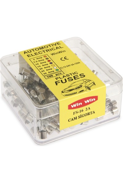 Winwin Cam Sigorta 2A 5 x 20MM 100'LÜ Kutu