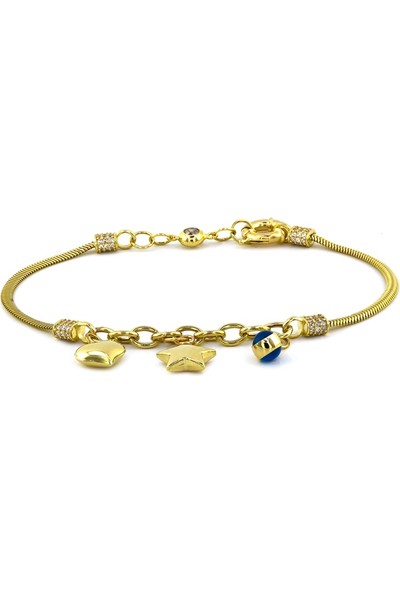 Altınkaynak 14 Ayar Yıldızlı Altın Bileklik