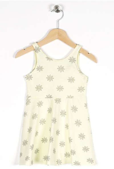 Zepkids Kız Çocuk Regular Fit Güneş Desenli Kolsuz Elbise