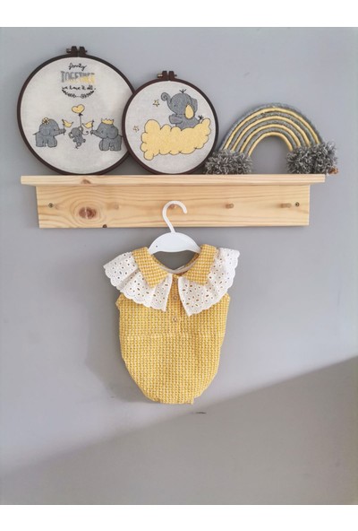 Inals Baby Kids Yakası Güpürlü Ekose Romper Kız Bebek Tulum Inals Baby Kids Yakası Güpürlü Ekose Romper Kız Bebek Tulum