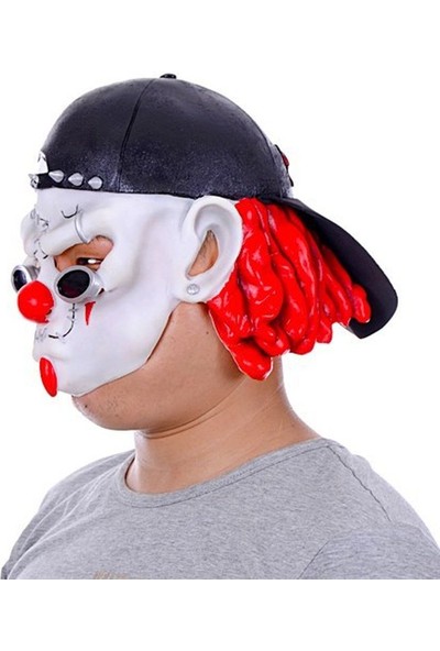 Daha Yok Mu Lateks Şapkalı Gözlüklü Beyaz Maske