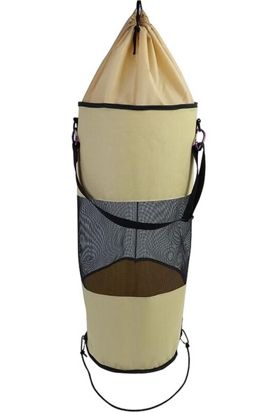 Taşınabilir Örgü Çöp Çantası Çöp Çanta Tekne Rv Yıkanabilir Çok Amaçlı Sarı