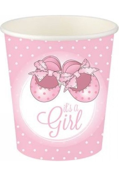 Nefertiya Pembe Patikler Karton Bardak 200CC-8OZ 8li Nefertiya Pembe Patikler Karton Bardak 200CC-8OZ 8li