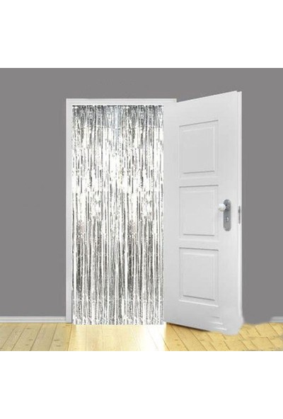 Nefertiya Işıltılı Duvar ve Kapı Perdesi GÜMÜŞ 90X200 CM