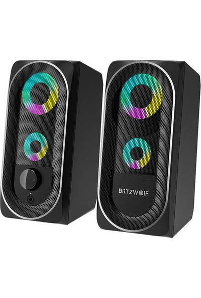 Ason Plus Blitzwolf Bw-Gt1 Rgb Renkli Işıklı Oyuncu Gamer Bilgisayar Hoparlör Seti Ason Plus Blitzwolf Bw-Gt1 Rgb Renkli Işıklı Oyuncu Gamer Bilgisayar Hoparlör Seti
