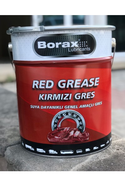 Borax Suya Dayanıklı Genel Amaçlı Kırmızı Gres 14KG