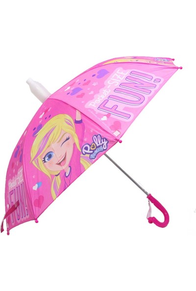 Poly Pocket Lisanslı Çocuk Şemsiyesi Pembe