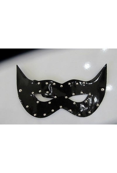 Siyah Renkli Deri Fantezi Maske Fantazi Göz Maskesi Siyah Siyah Renkli Deri Fantezi Maske Fantazi Göz Maskesi Siyah